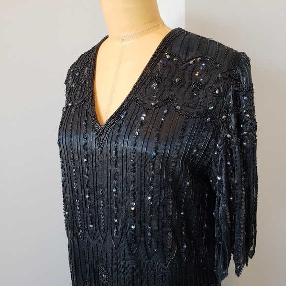 Vintage | Dresses | Vintage Flapper Beaded Gown | Poshmark